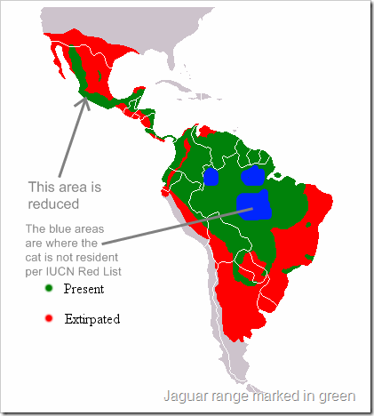 Jaguar Habitat Map